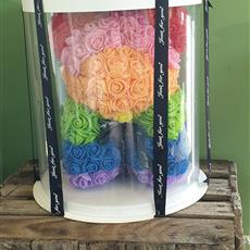 Rainbow Forever Rose Bear